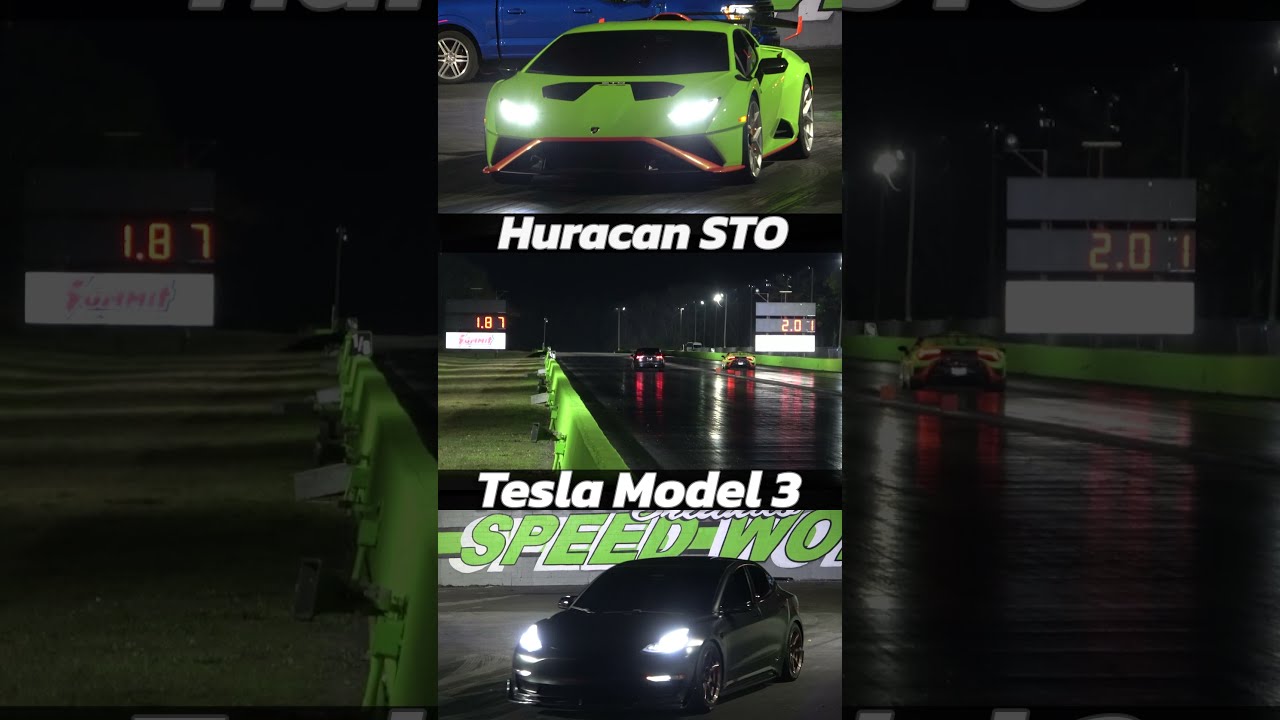 Model 3 performance vs lamborghini store