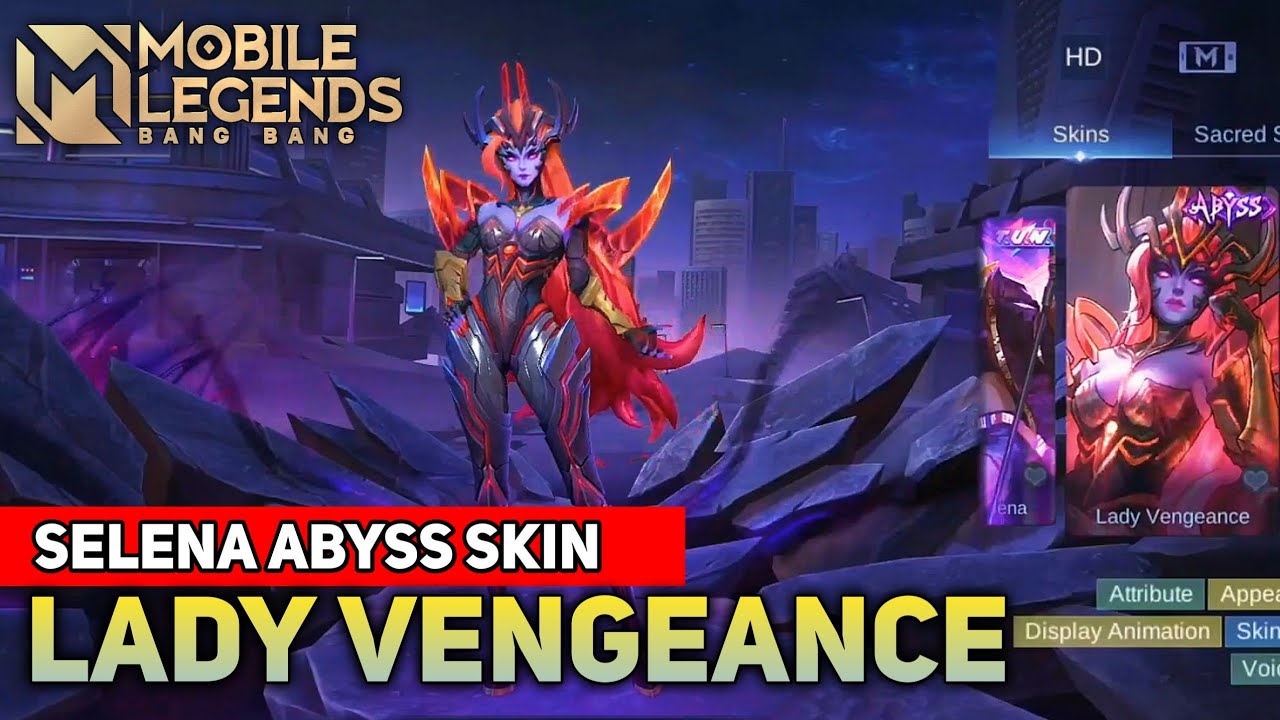 SELENA ABYSS SKIN: LADY VENGEANCE FULL GAMEPLAY- MOBILE LEGENDS - YouTube