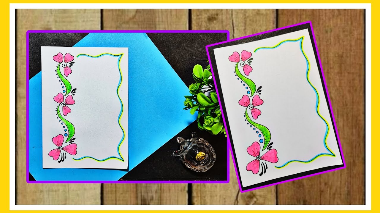 Front page design for school project|Project work designs|Border design ...