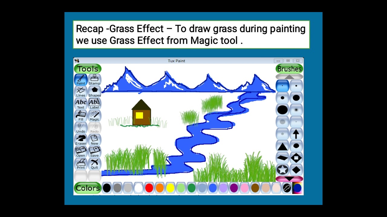 Stamp tool in Tux Paint Class 2 - YouTube