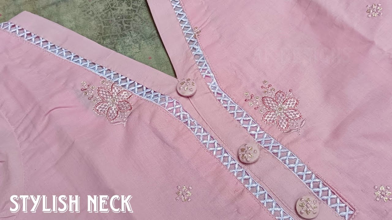 Stylish And Simple V Neck Design Cutting And Stitching | Very Easy ...