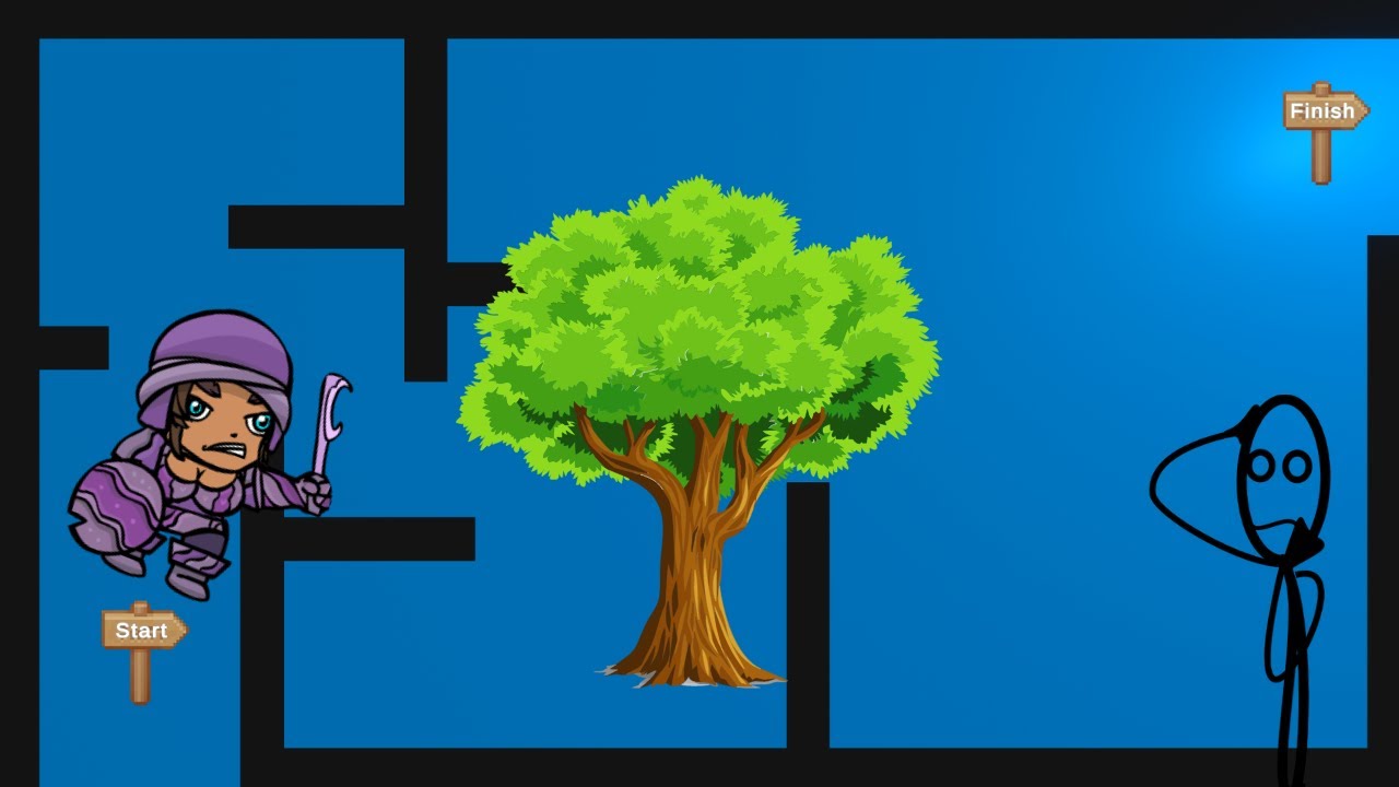 A.I. Learns To Dodge Tree And Finish Maze - YouTube