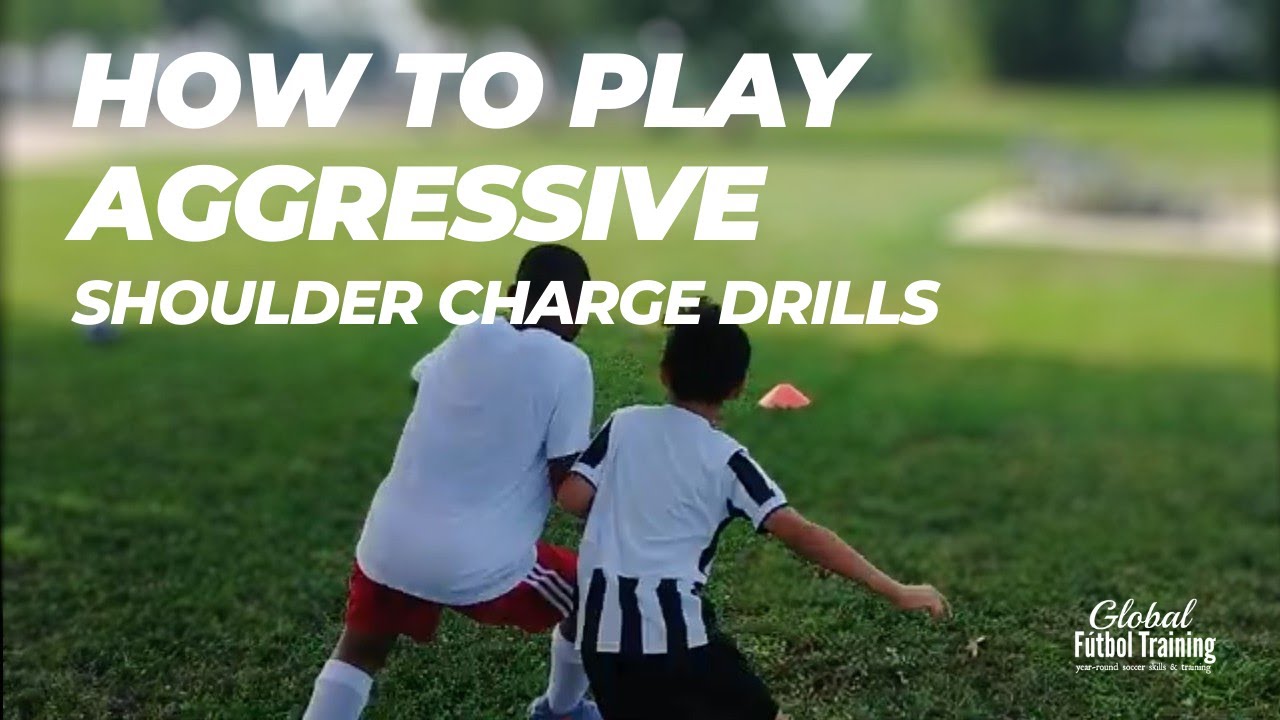 How to be aggressive in soccer - Shoulder charge drills - YouTube