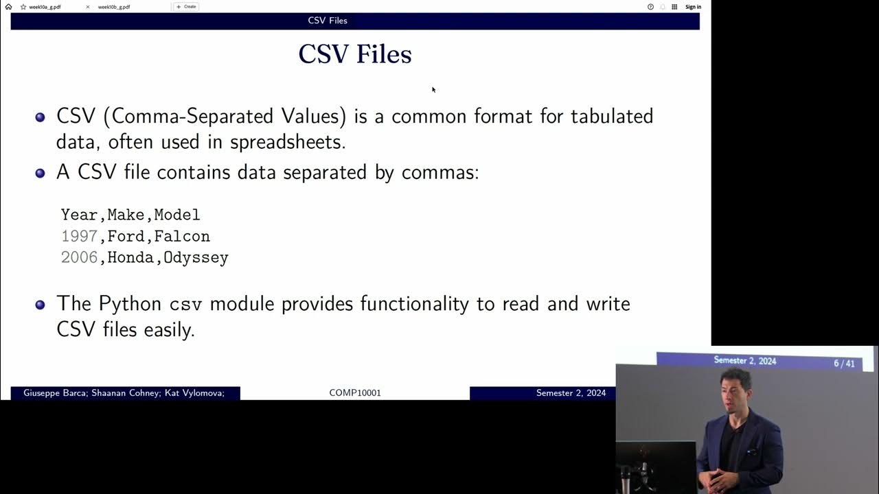 Iterators and itertools - Foundations of Computing 2024s2 - Lecture 16 (ROUGH CUT) - YouTube
