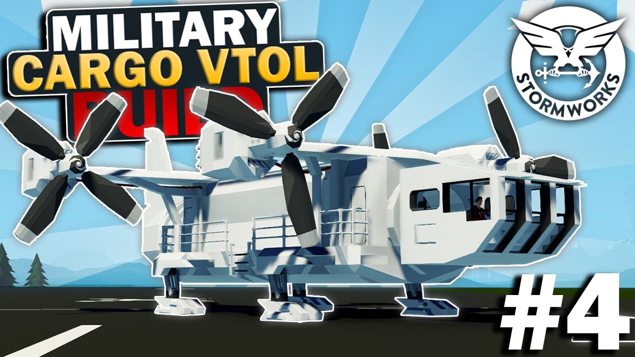 We Have FEETS NOW On Our MILITARY FUTURISTIC VTOL Build In Stormworks ...