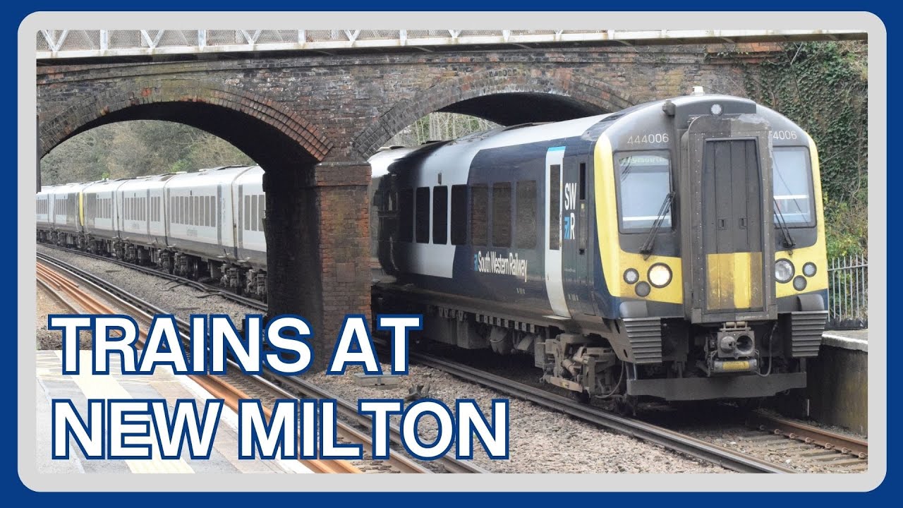 TRAINS at NEW MILTON railway station - YouTube