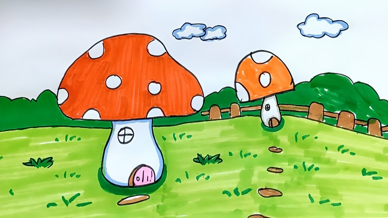 How to draw creative arts and color it. Drawing tutorial for beginners ...