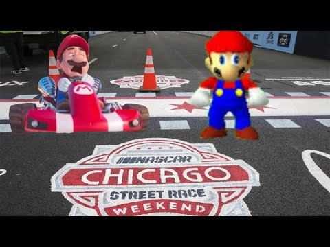 NASCAR (Chicago Street Race) Mario Kart Edition - YouTube
