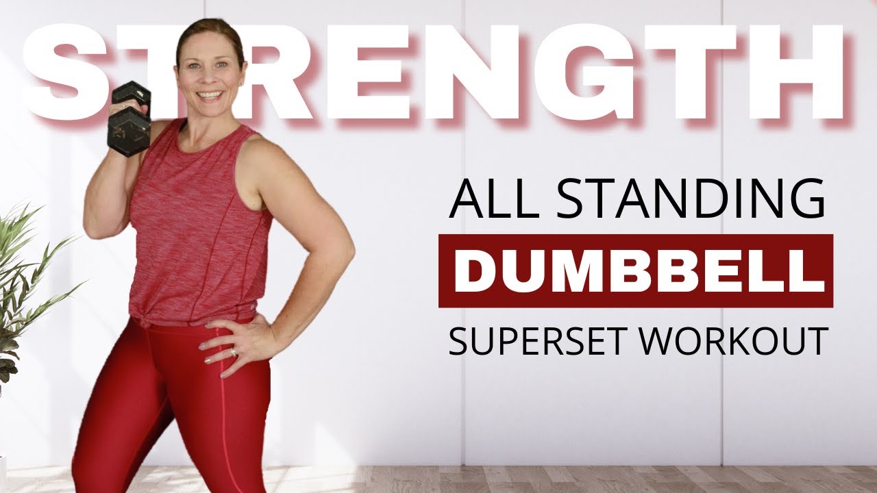 ALL STANDING DUMBBELL WORKOUT | 30 Min Full Body Strength Training ...