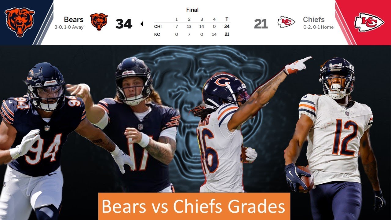 Chicago Bears Grades From Bears vs Chiefs Game - YouTube