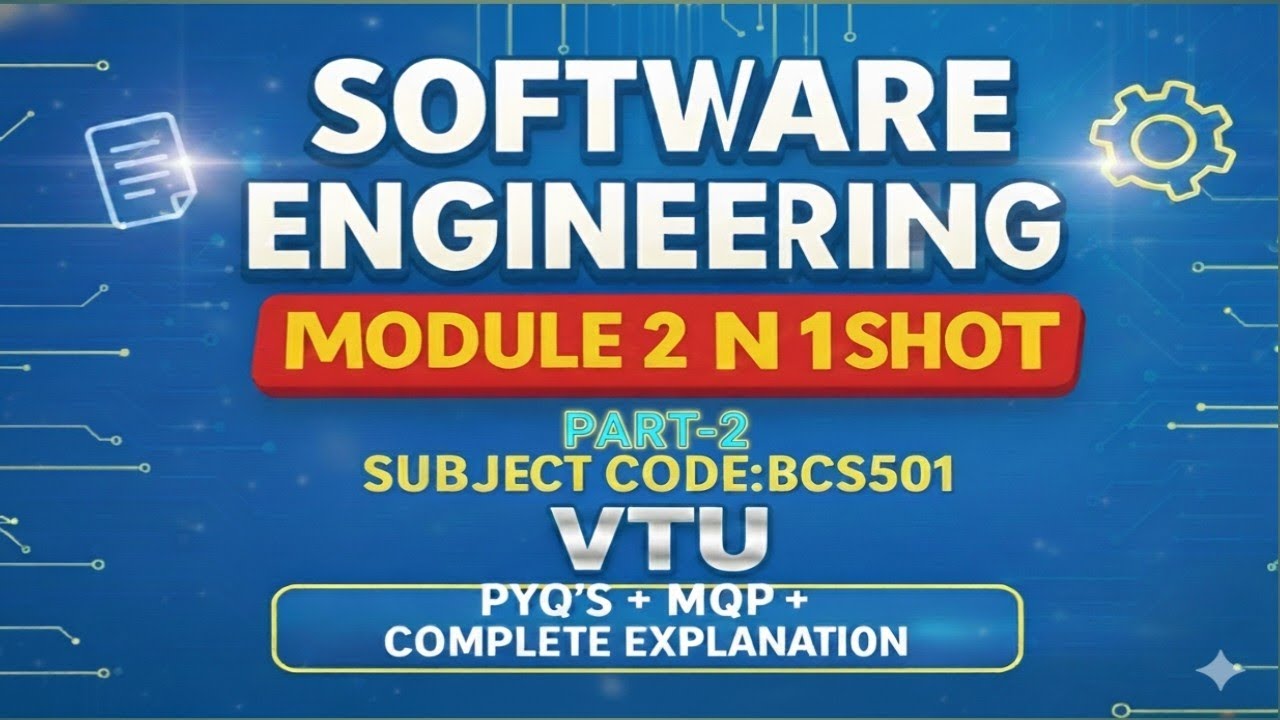 BCS501| Software engineering| module-2 | very important questions| MQP ...