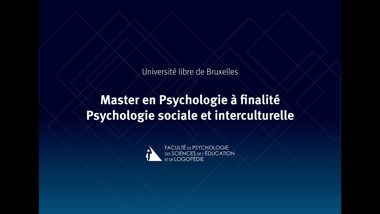 Découvrez le master en Psychologie sociale et interculturelle à l'ULB ...