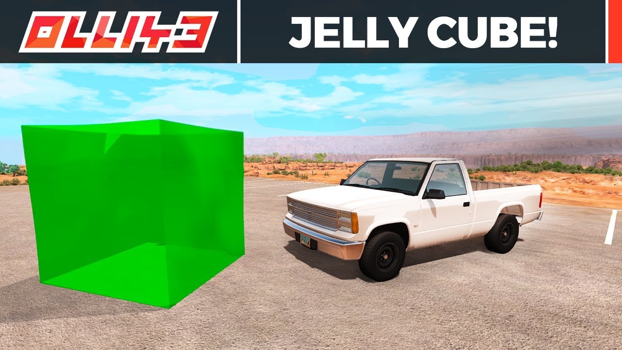 BeamNG Drive - JELLY CUBE DESTRUCTION - YouTube