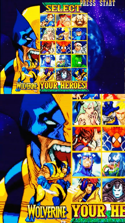 Marvel vs Capcom Character Select Screen Evolution - Part 3 - YouTube