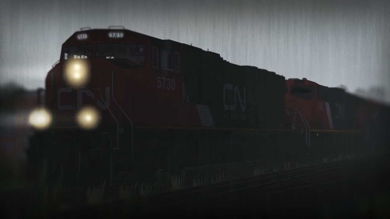 Train in the dark rain..... (Trainz 2019) - YouTube