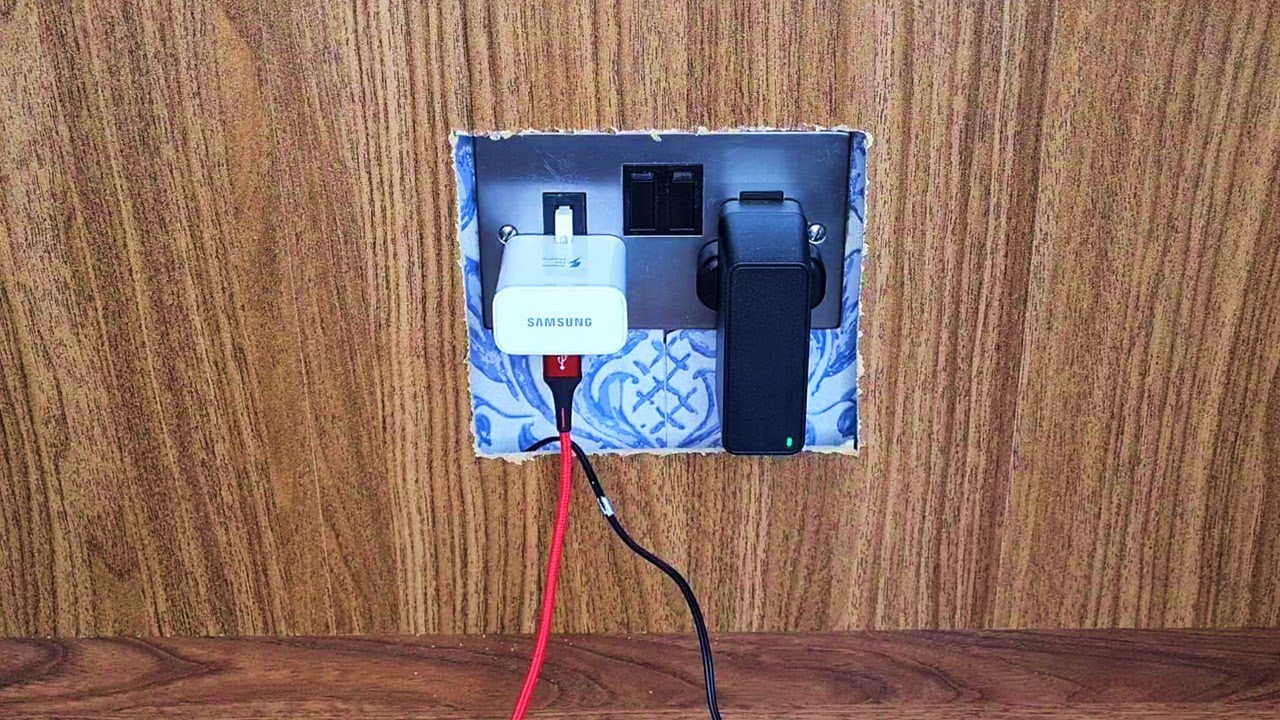 How to cut out socket hole in furniture - YouTube