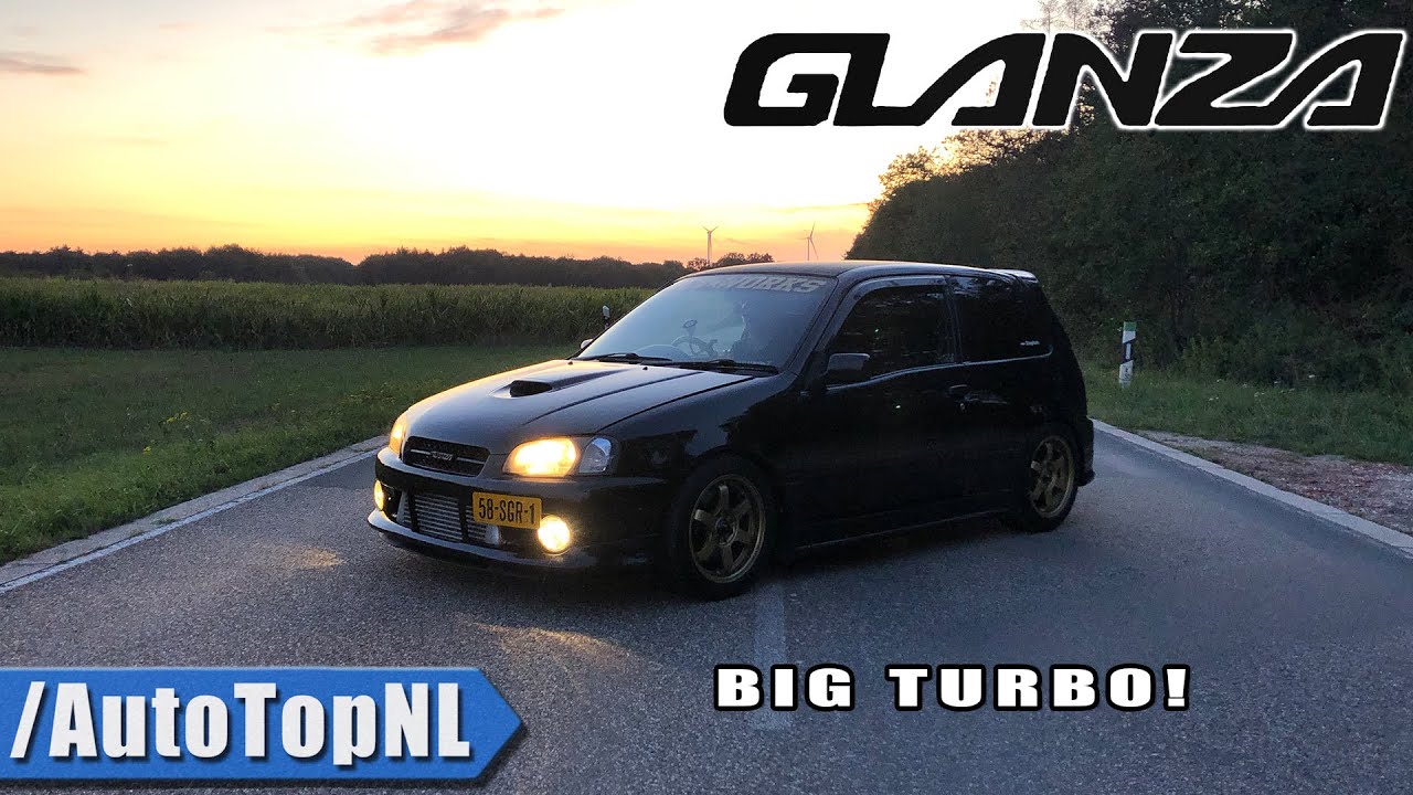 Toyota Starlet Glanza BIG TURBO! - EXHAUST Sound Revs & ONBOARD by ...
