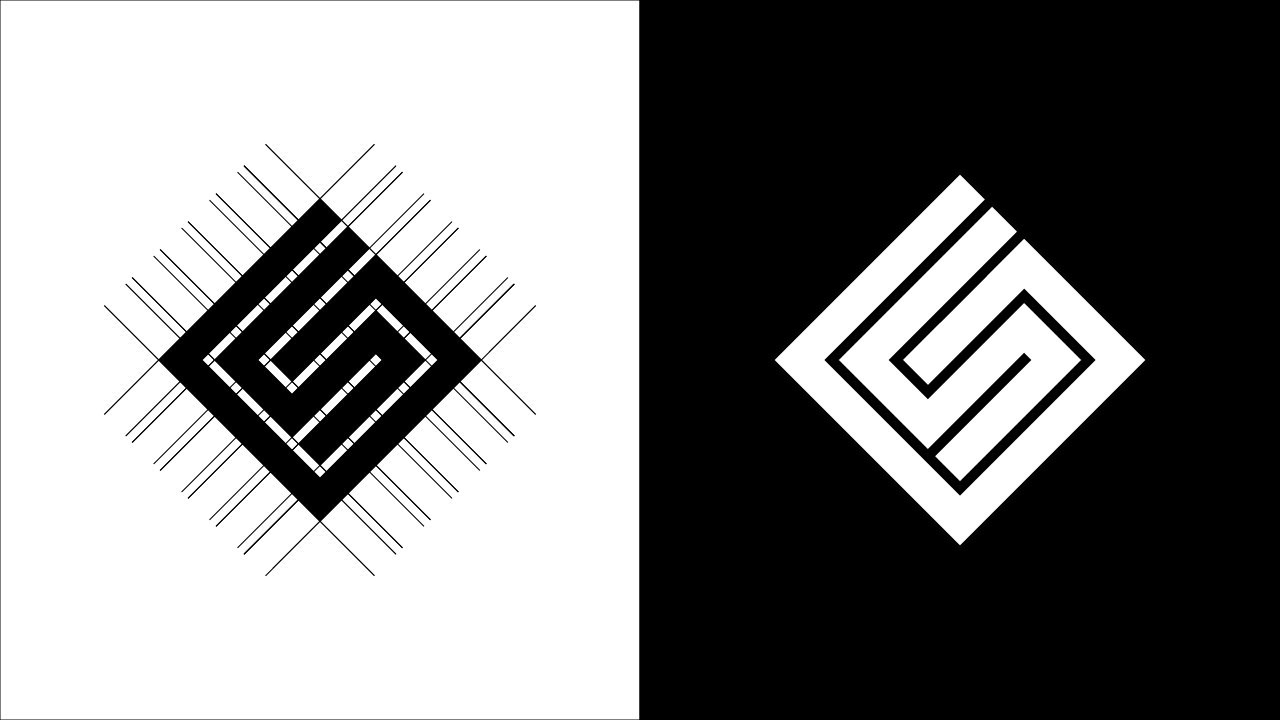 how to do G S grid logo design adobe illustrator - YouTube