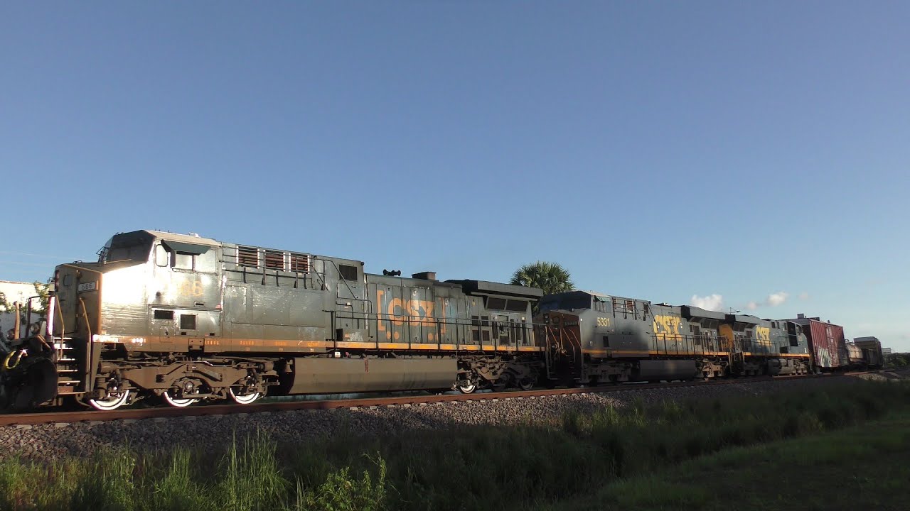 CSX M453-11 THREE Loco LASHUP and 10K FEET..... Milepost SX 971 - 7 ...