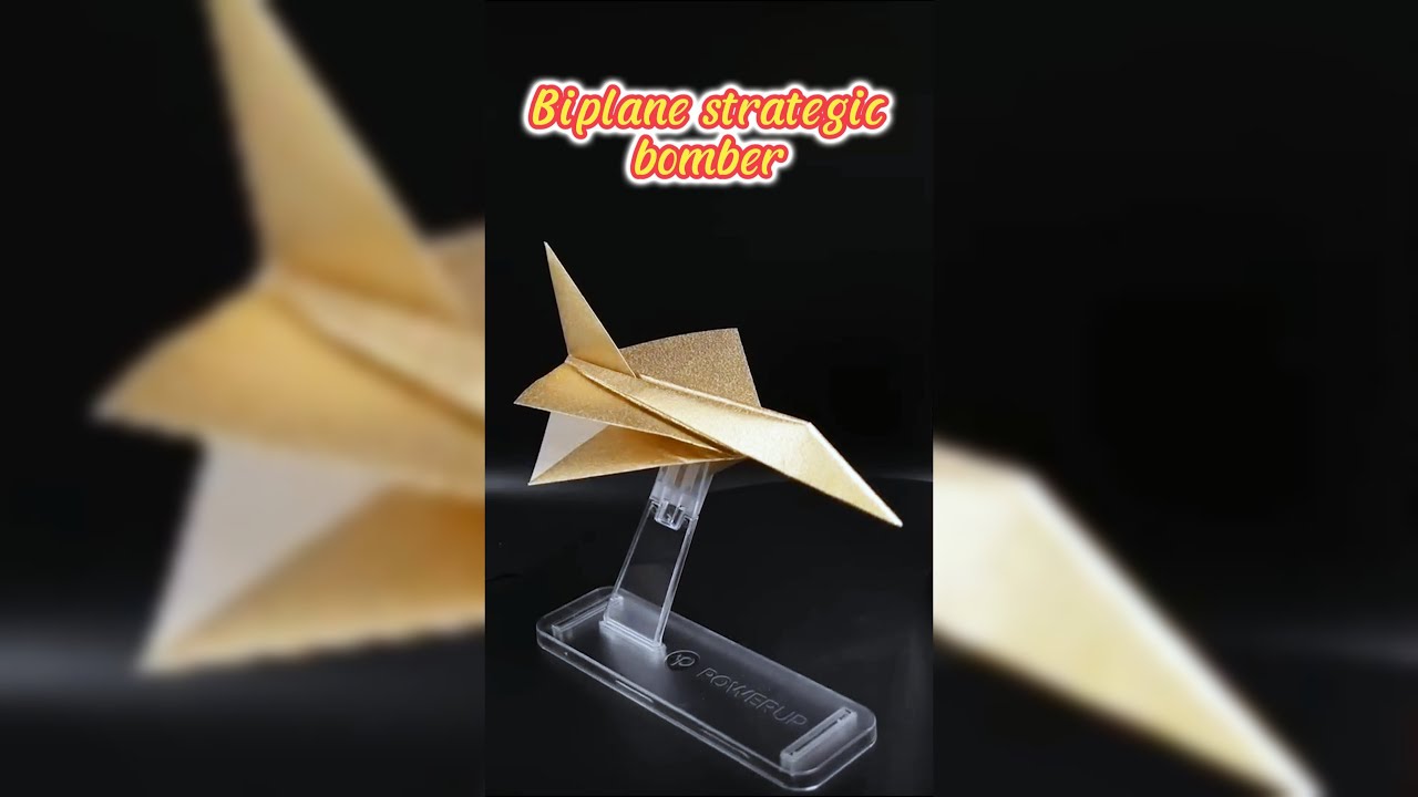 Bilplane strategic bomber！How to make a very cool paper airplane model ...
