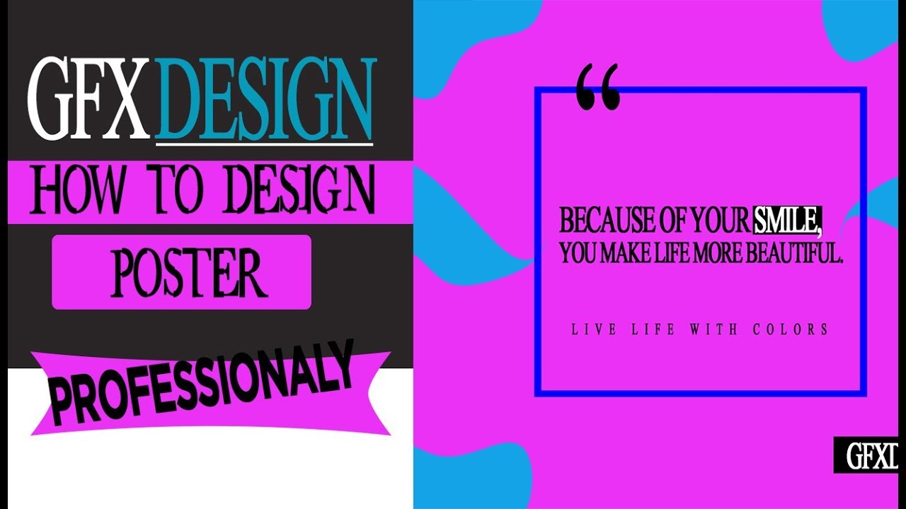 How to create design & make poster in Photoshop | GFX Design - YouTube