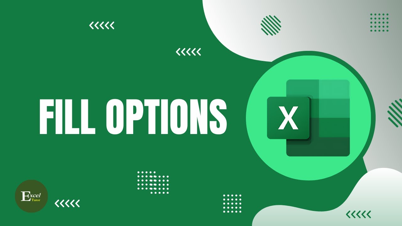 How to Use Fill Options in Excel | Excel Tutorials No 48 - YouTube