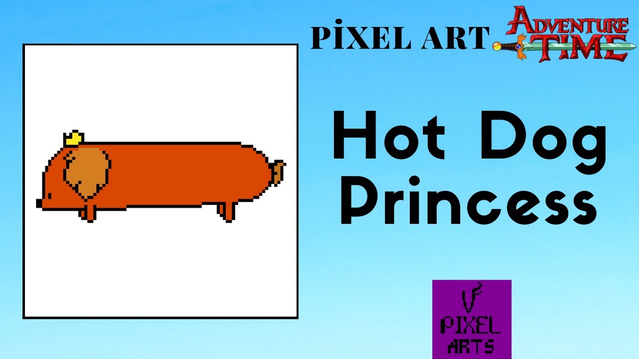 Adventure Time Hot Dog Princess Pixel Art - YouTube