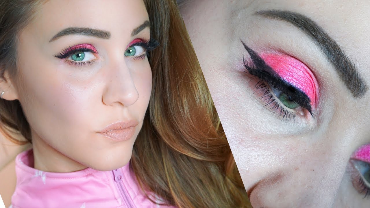 GLAM PINK EYESHADOW & CAT EYE MAKEUP TUTORIAL - Make you Up by Ahi ...