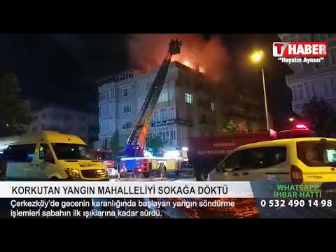 Çerkezköy'deki yangın mahalleliyi sokağa döktü