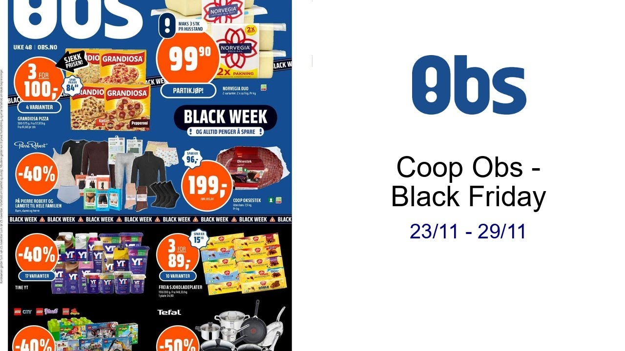 Coop Obs - Black Friday 23/11 - 29/11 - YouTube