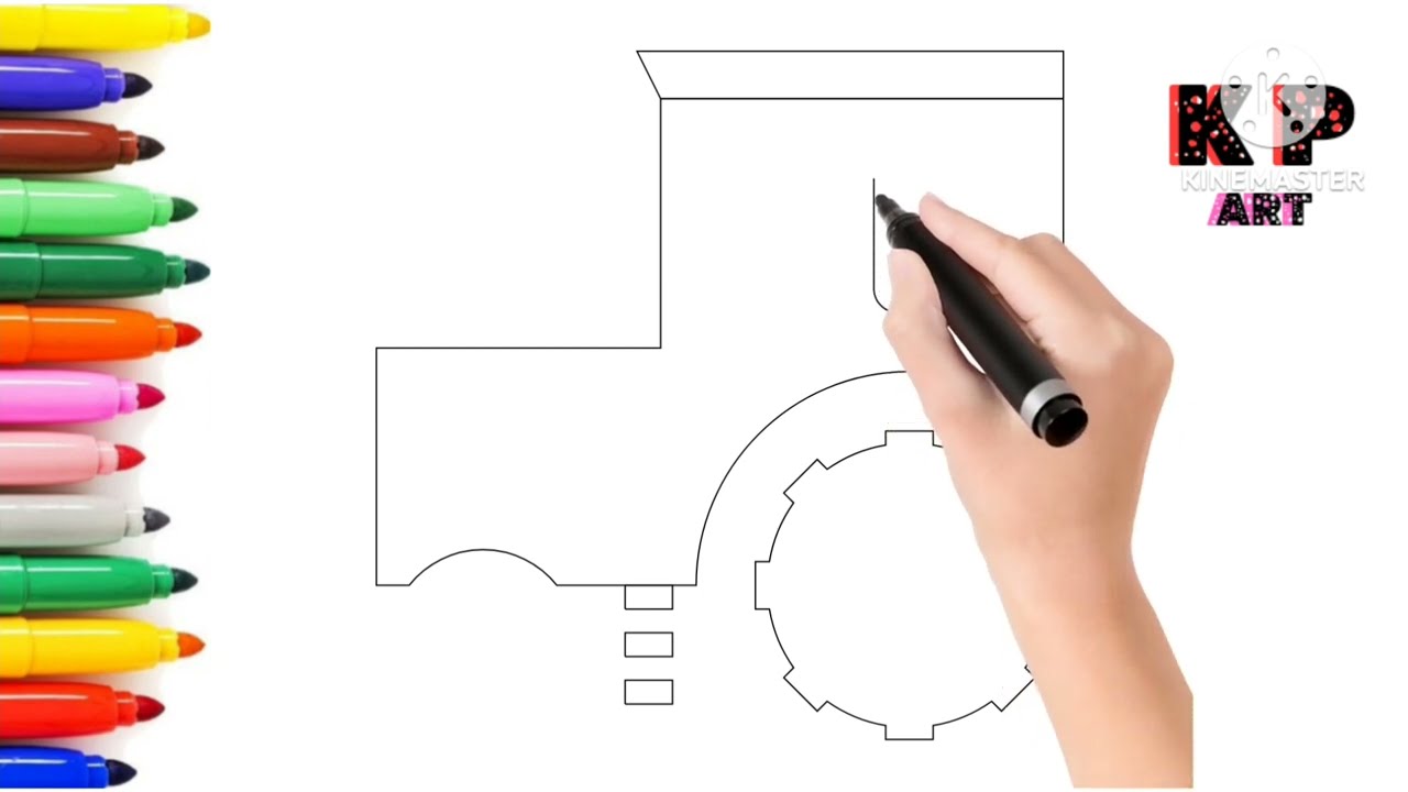 Painting|colouring for kids|Road Roller Drawing|Easy to Draw|kids ...