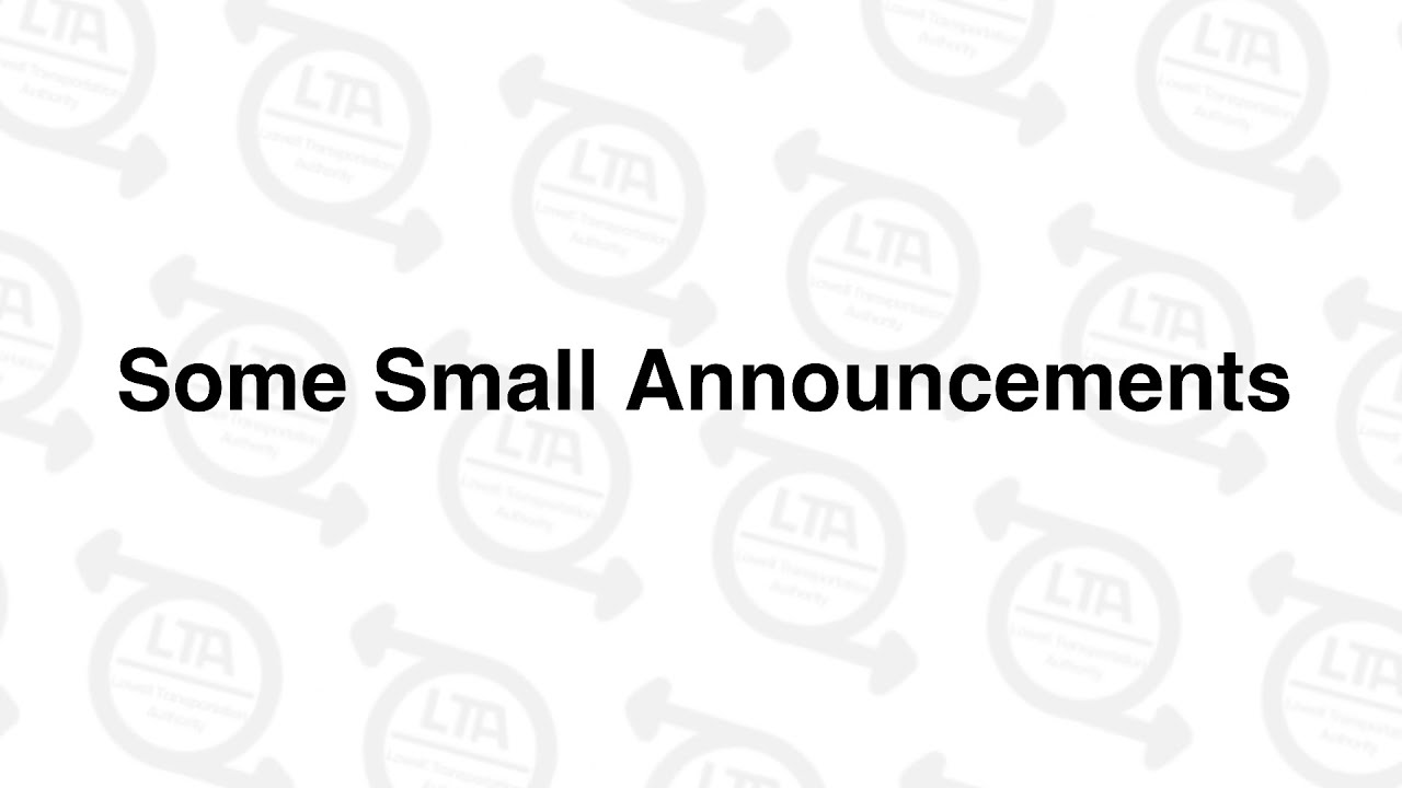 Small Announcements - YouTube
