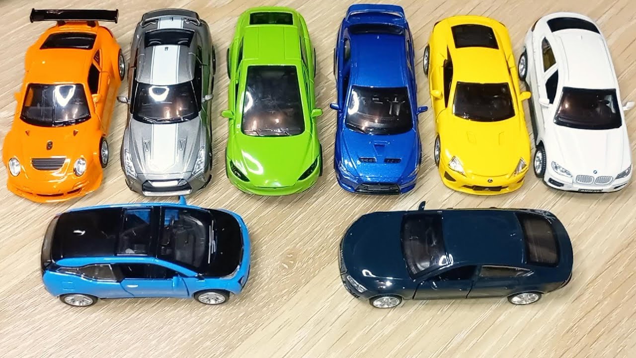 Colored miniature cars! Let's look at 8 car models - YouTube