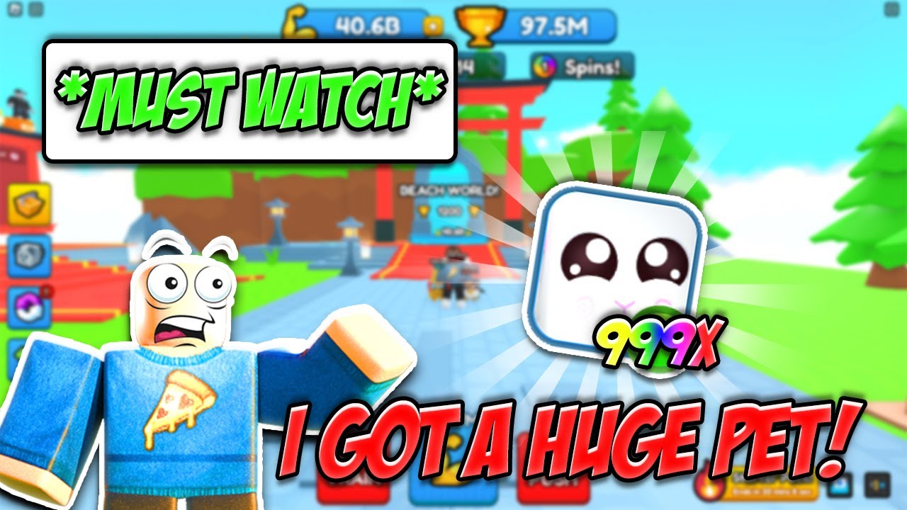I Hatched INSANE HUGE PET and BECAME A MASTER in PUSH SIMULATOR 💪 ...
