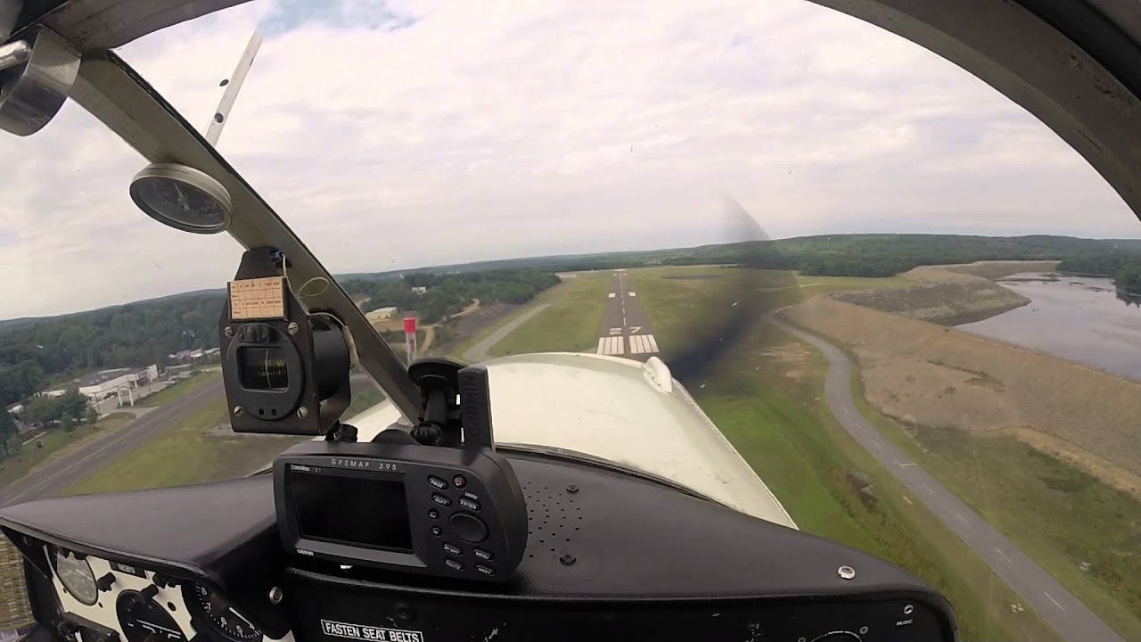 Touch and Go at Windham Airport Alon A2 Aircoupe - YouTube