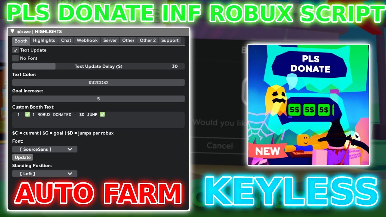 Pls Donate Auto Farm Script | Auto teleport to rich server | Keyless ...