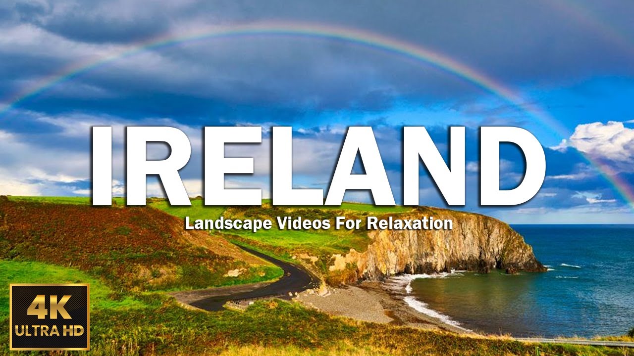 FLYING OVER IRELAND [4K Video] - 3 Hour Beautiful Piano Music for ...
