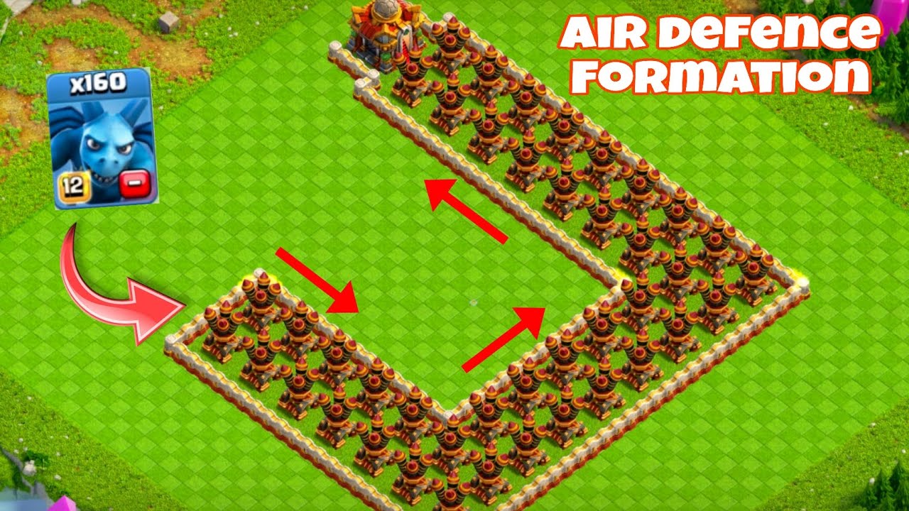 Air defense formation vs All troops | official coc #clashofclans #coc # ...