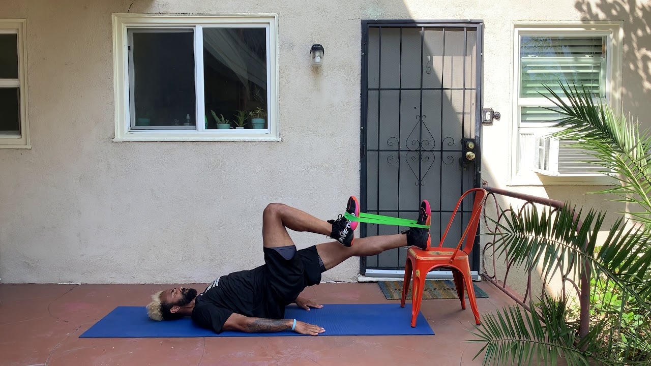Hamstring Straight Leg Bridge Knee Tuck - YouTube