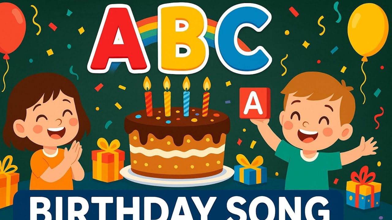 🔤 ABC Birthday Song 🎂 | Kids Happy Birthday Rhyme | Learn Alphabet ...