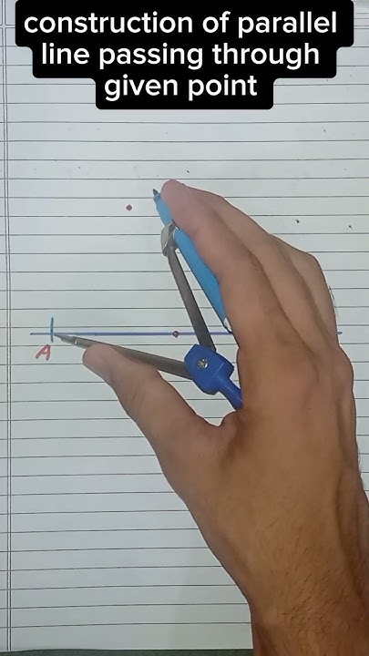 construction of parallel line passing through given point #construction - YouTube