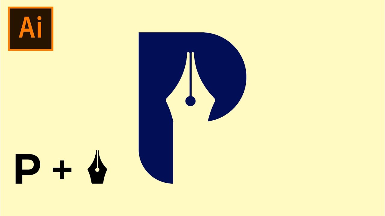 P Logo Design Tutorial - Adobe illustrator Logo Design Tutorial - YouTube