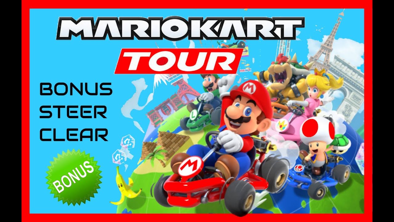 MARIO KART TOUR GAMEPLAY BONUS STEER CLEAR OF OBSTACLES - YouTube