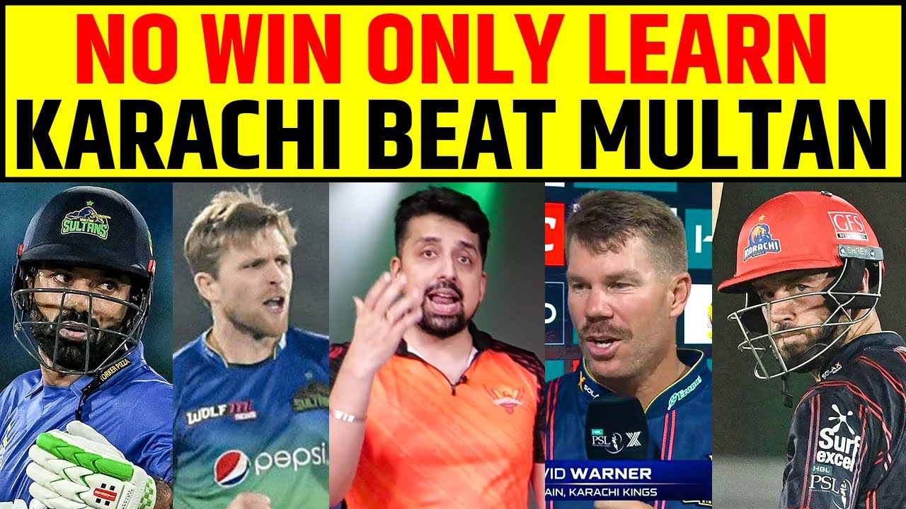 NO WIN ONLY LEARN | KARACHI BEAT SULTAN MULTAN | WARNER NE RIZWAN KO PELA 🤣😂 #psl - YouTube