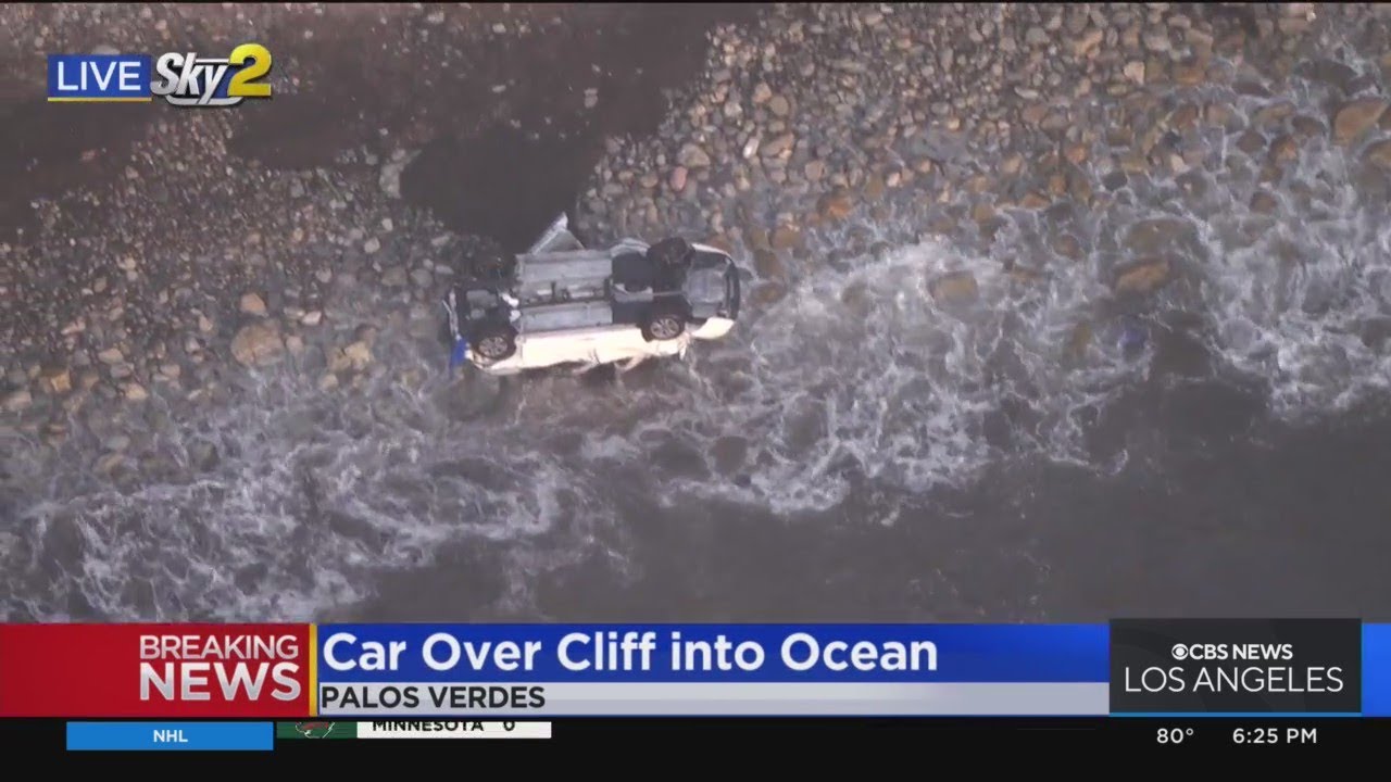 Driver killed after car plunges over cliff into ocean in Palos Verdes ...