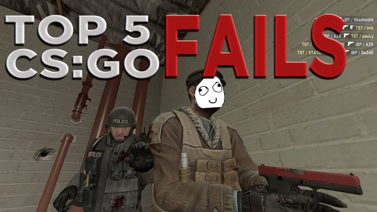 Top 5 CS: GO Fails by ESEA Invite Professional Gamers - YouTube