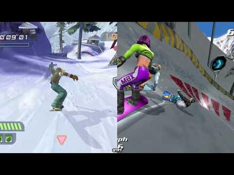 1080° AVALANCHE vs SSX TRICKY | GameCube vs PlayStation 2 | Side by Side Graphics Comparison GC ...
