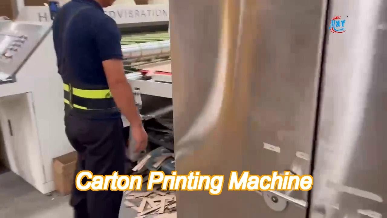 non bond joining carton printing machine with slotter die cutter - YouTube