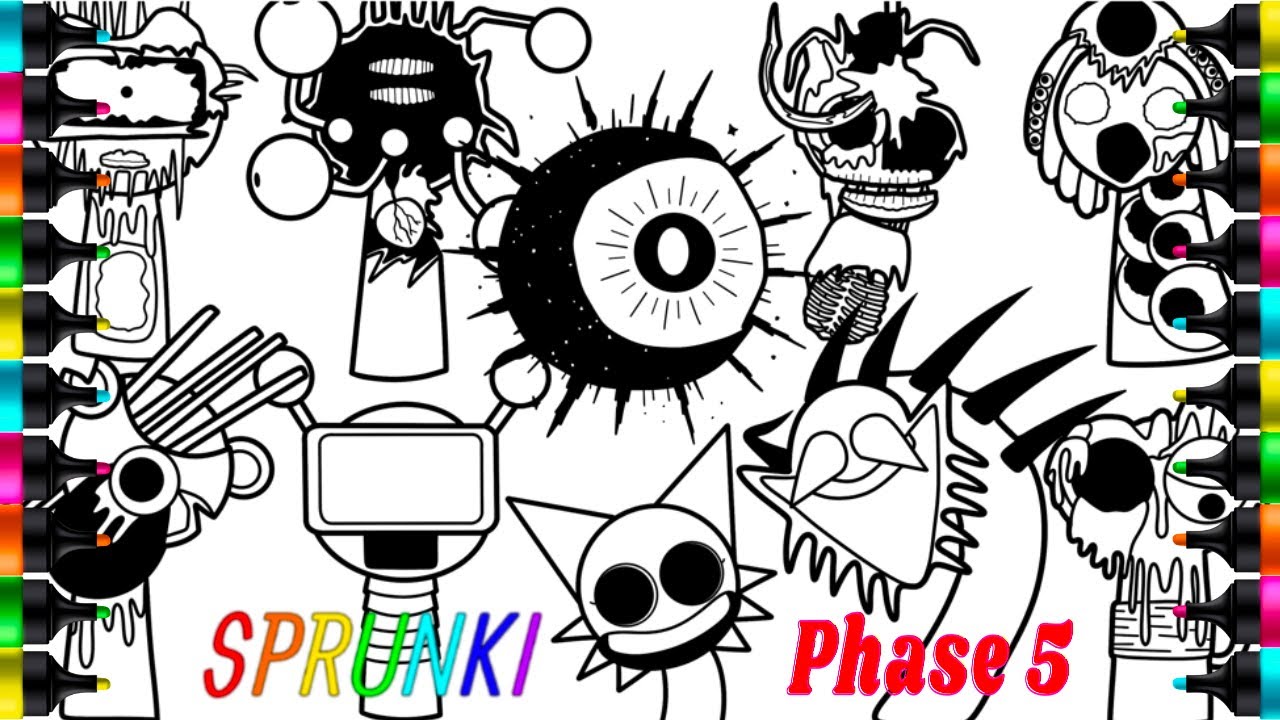 SPRUNKI New MOD PHASE 5 Coloring Pages | How to Color ALL INCREDIBOX ...