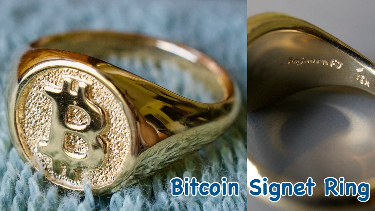 Bitcoin Signet Ring 18k GOLD - YouTube